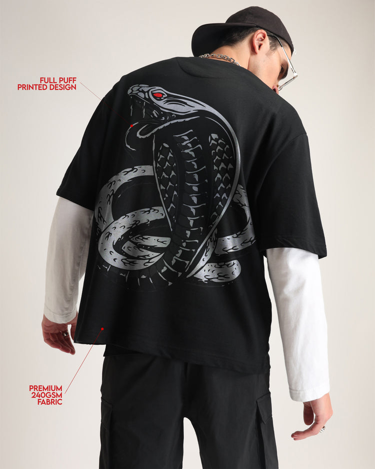 Premium Jet Black - Cold Blooded Oversized T-Shirt – Weezy India